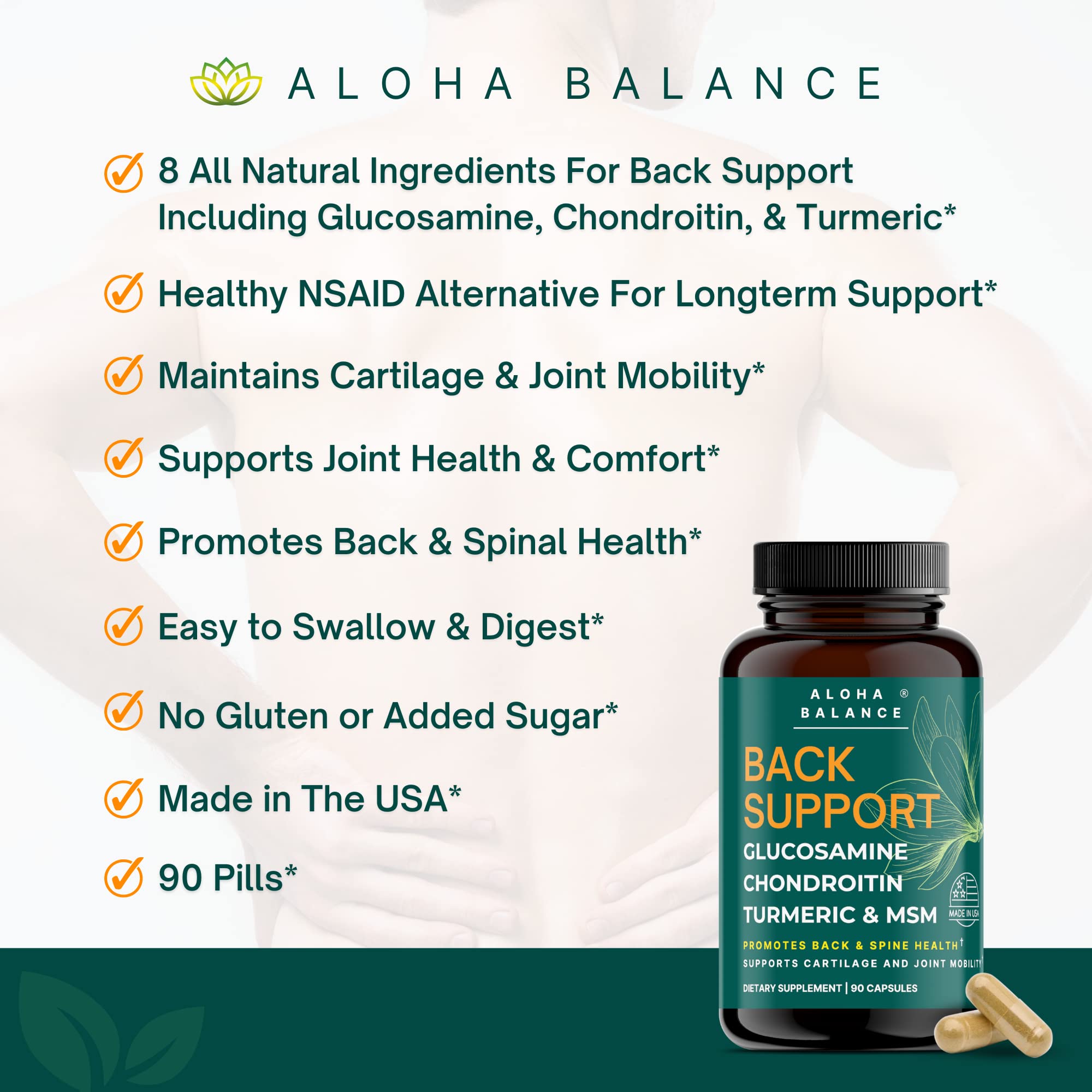 Mua Aloha Balance Daily Back Support Supplement - Spine, Disc and Lower ...