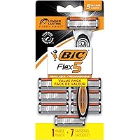 Amazon.com: BIC Flex 3 Hybrid Disposable Razors for Men, Long-lasting 3 ...