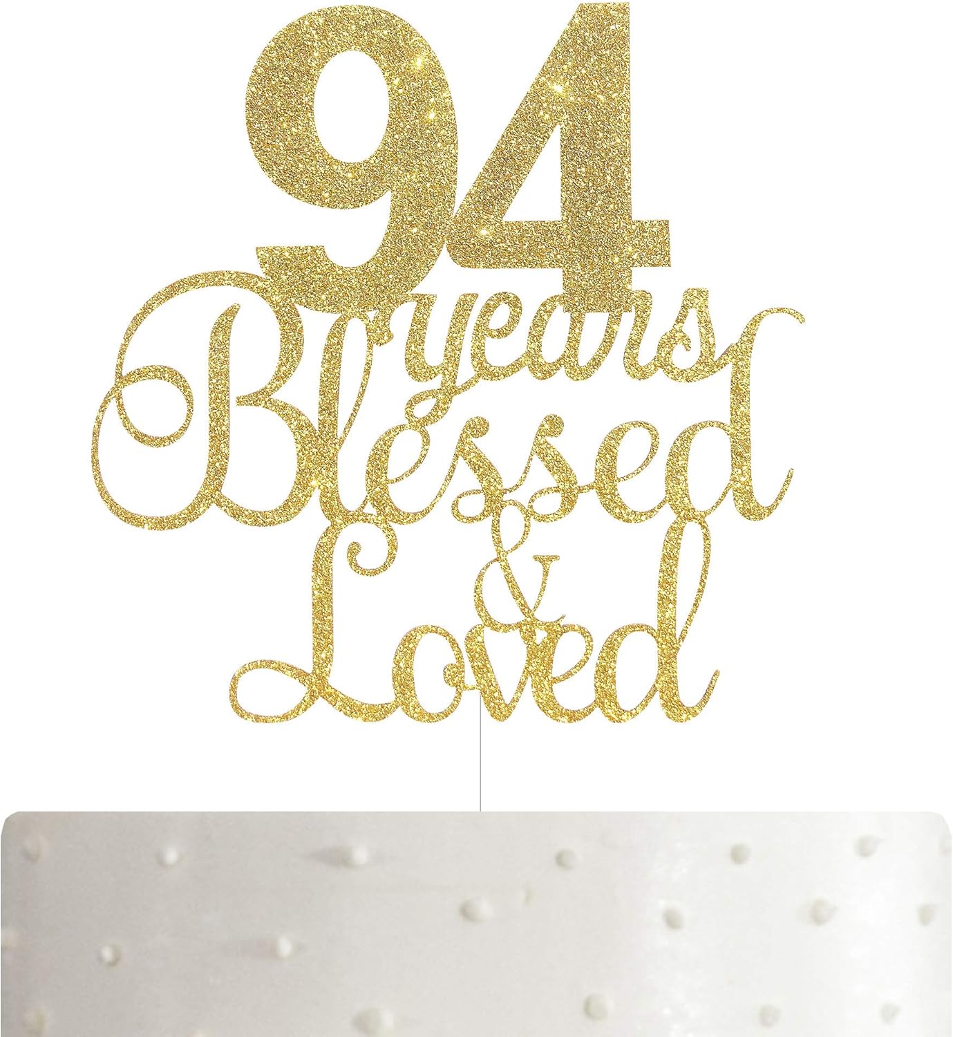 ALPHA K 94th Birthday/Anniversary Cake Topper – 94 Years Blessed ...