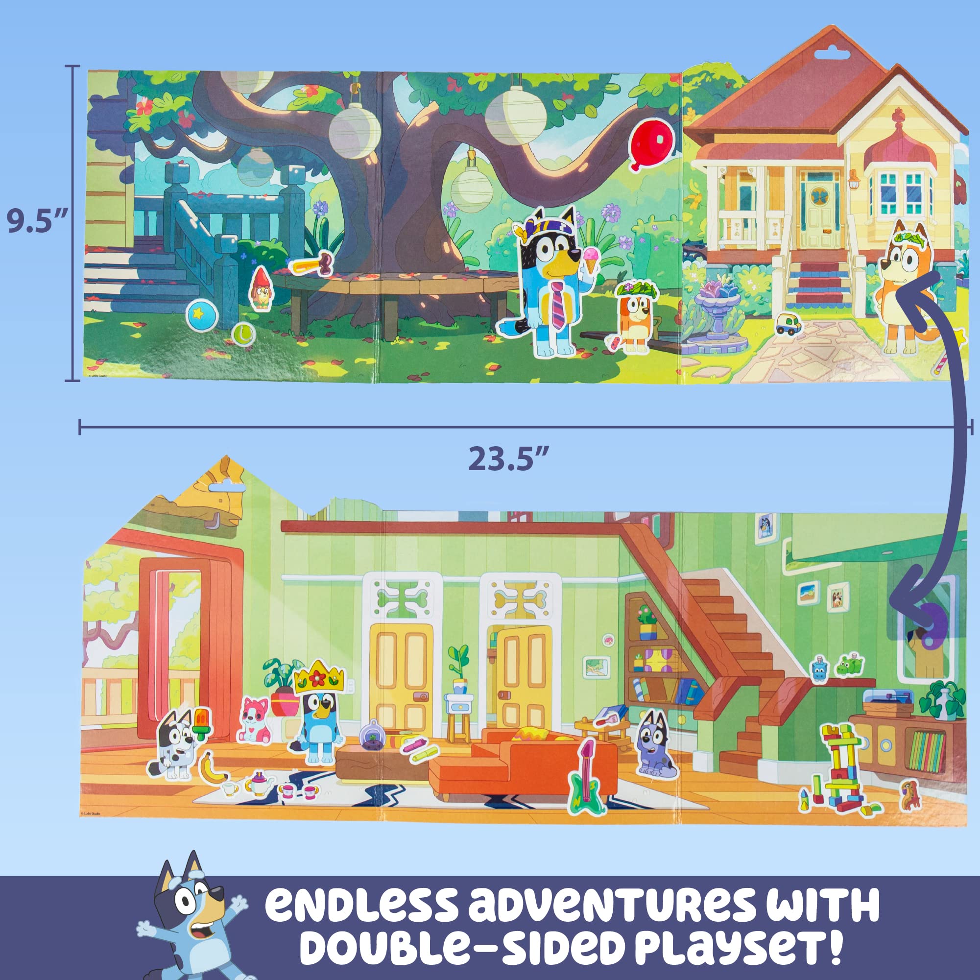 Mua Horizon Group USA Bluey Sticker Playset, 2 Sticker Play Scenes, 35 ...
