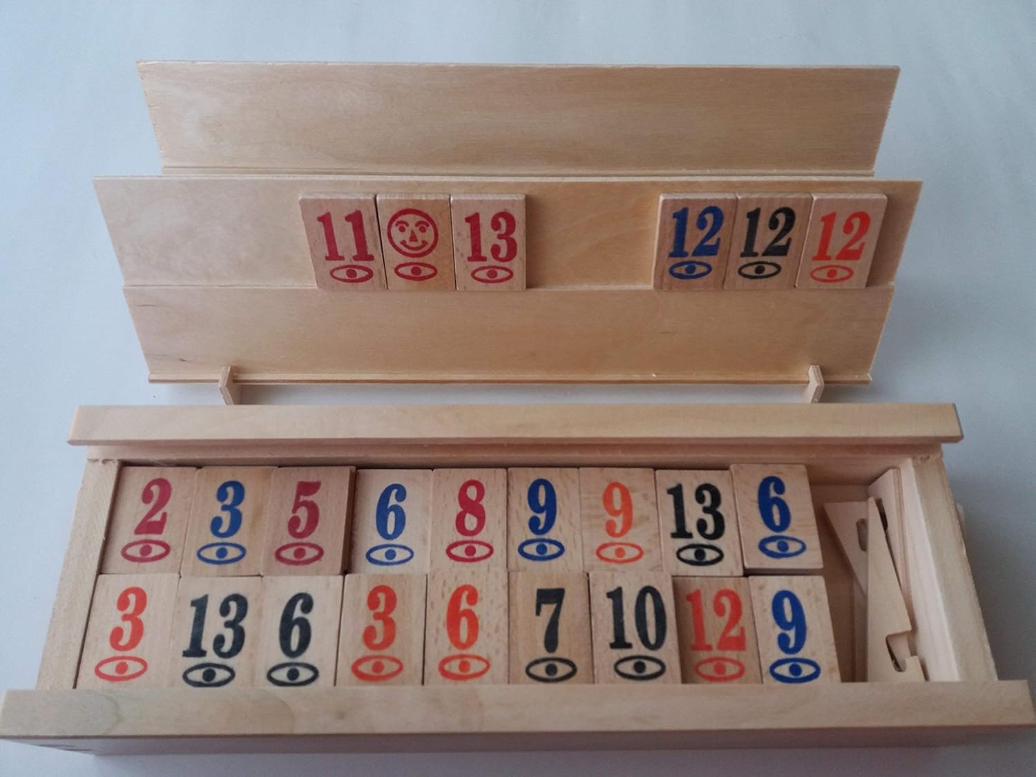 New complete wooden handmade rummy rummikub game children's travel game ...