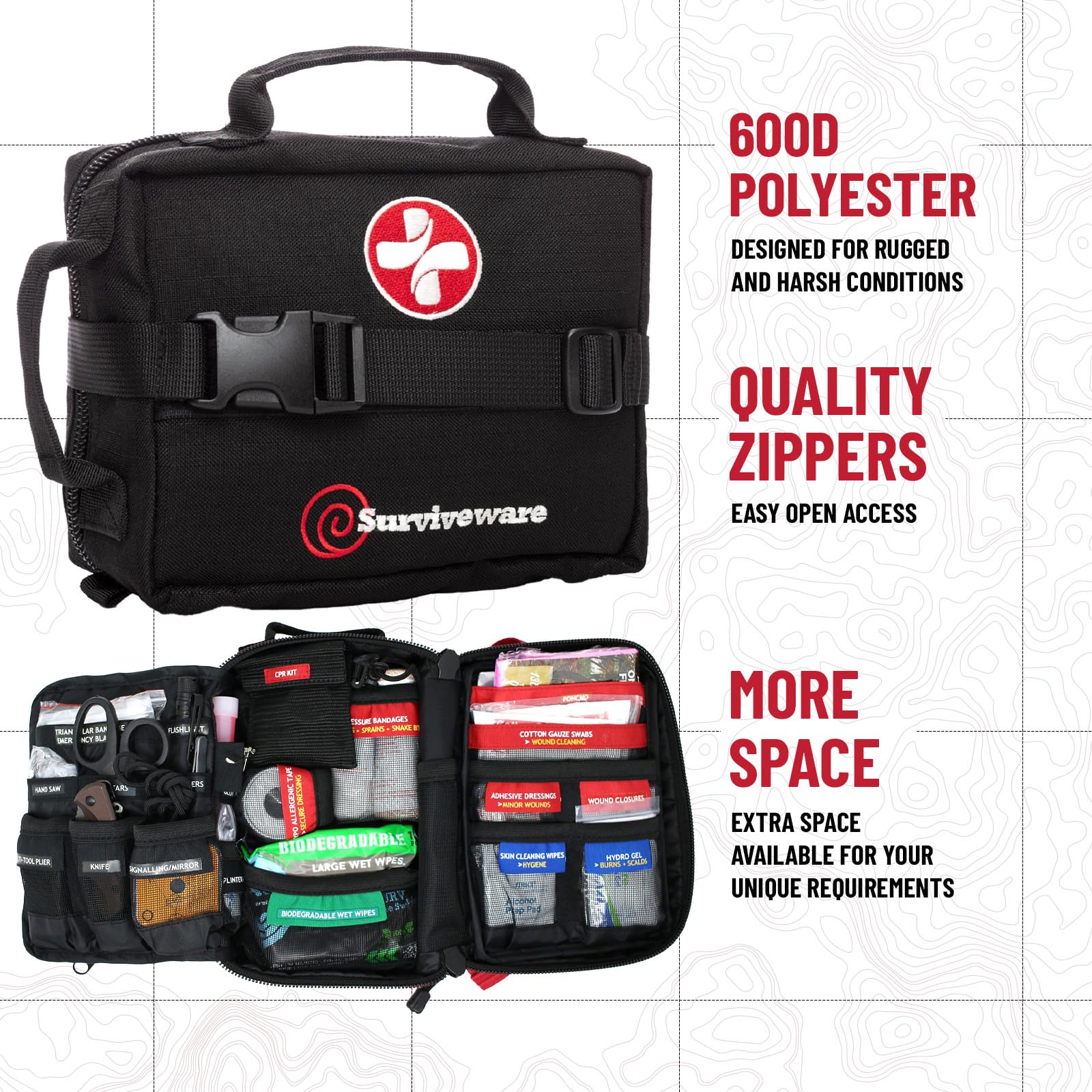 Mua Surviveware 119 Pcs Comprehensive Premium Survival First Aid Kit ...