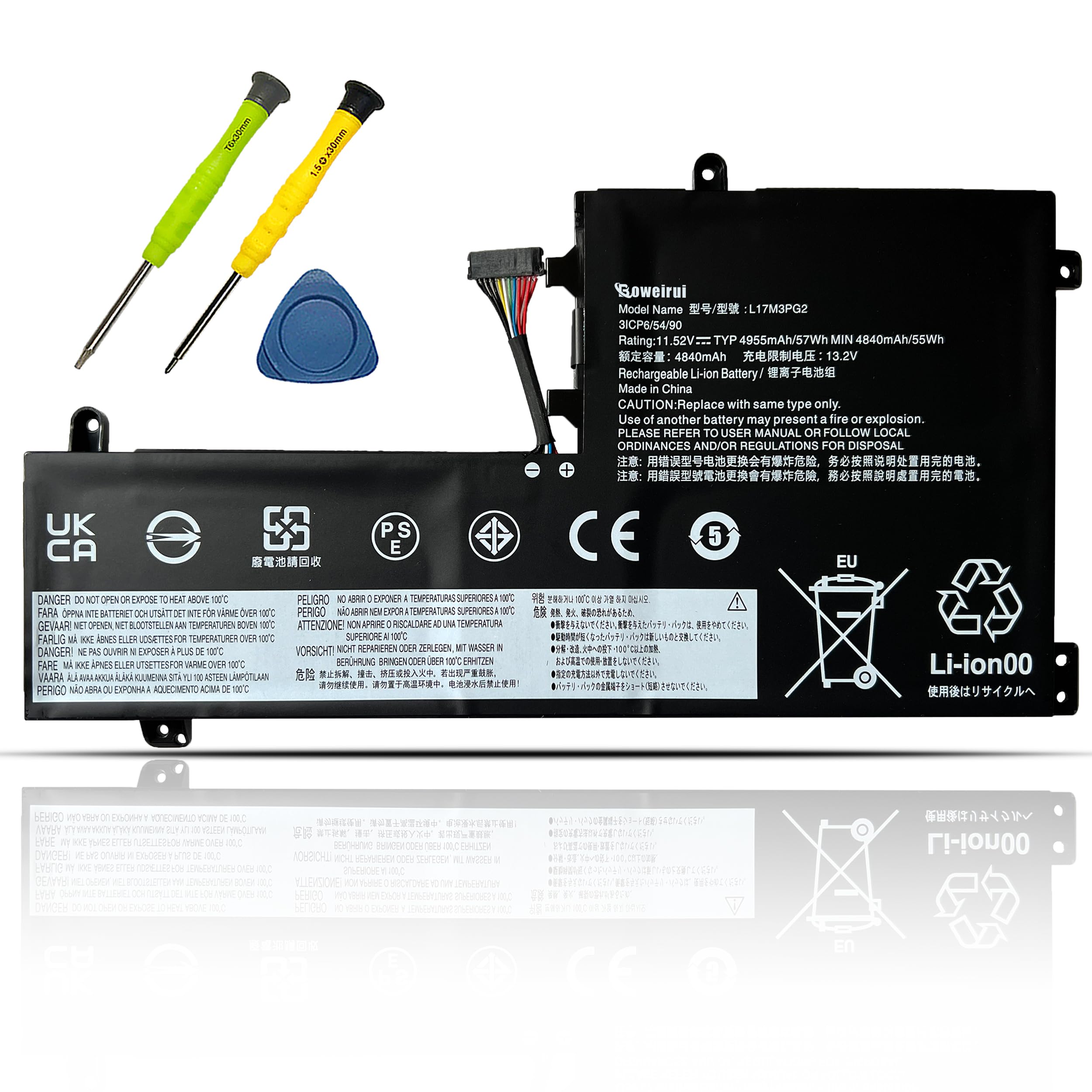 BOWEIRUI L17M3PG2 L17C3PG2 Laptop Battery Replacement for Lenovo Legion ...