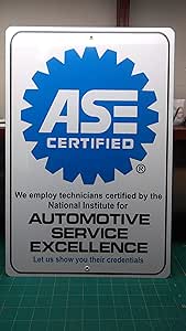 Amazon.com: ASE Certified Automotive Sign: Home & Kitchen