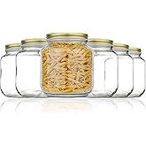 Amazon.com: Skylety 12 Pack Half Gallon Mason Jar, Wide Mouth Glass Jar ...