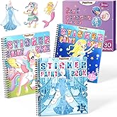 Amazon.com: 4 Pcs Christmas Paint by Sticker Books for Kids Ages 4-8 ...