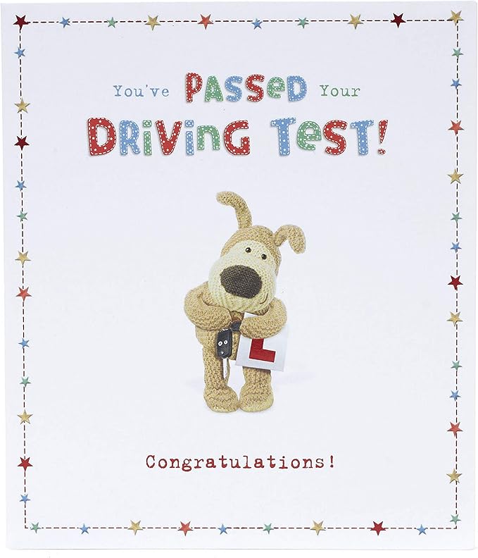 Congratulations Card - Passed Driving Test Card - Cute Boofle ...