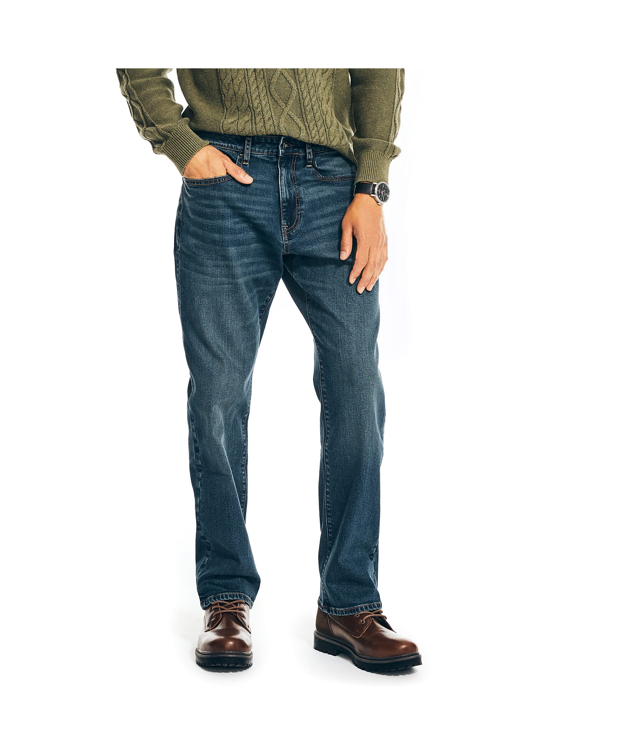 Nautica mens Nautica Original Relaxed Stretch Denim Jeans, Atlantic ...