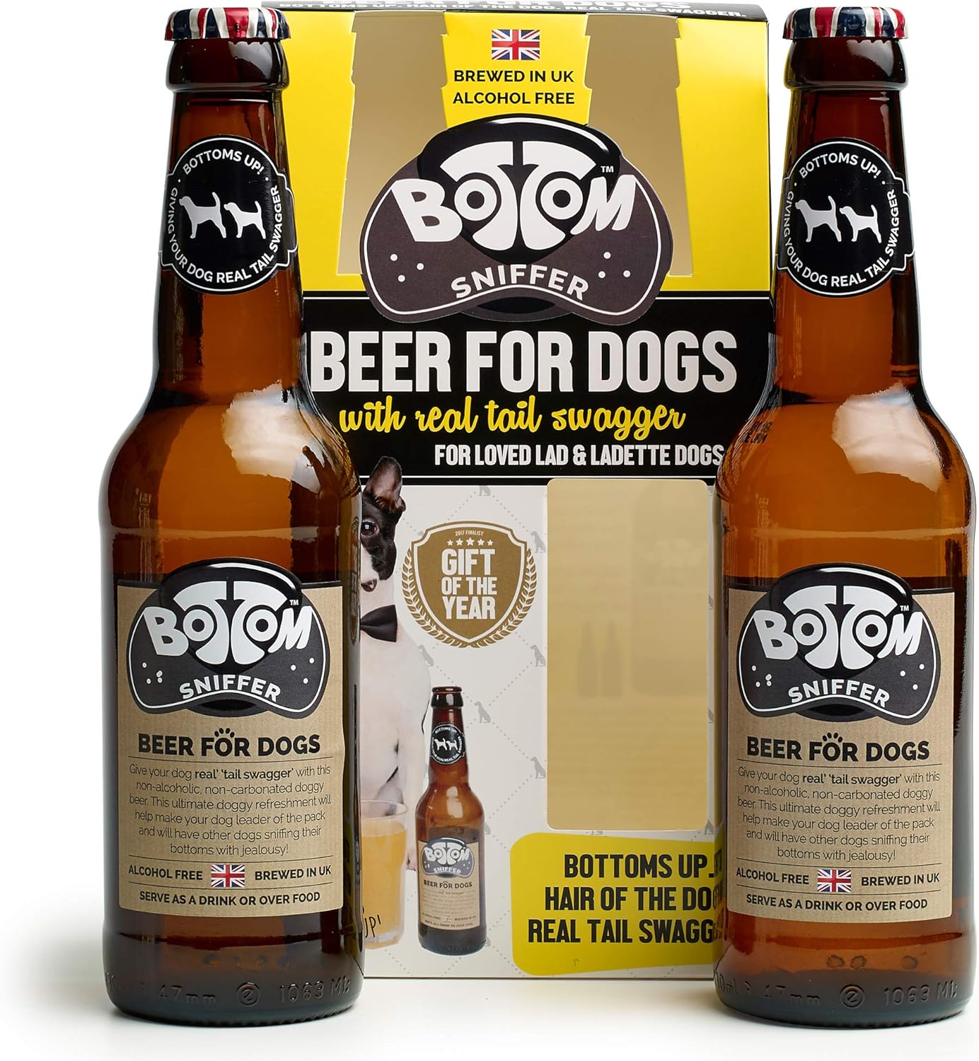 WOOF&BREW Bottom Sniffer Dog Beer - Dog Gift Set (2 x 330ml) The ...