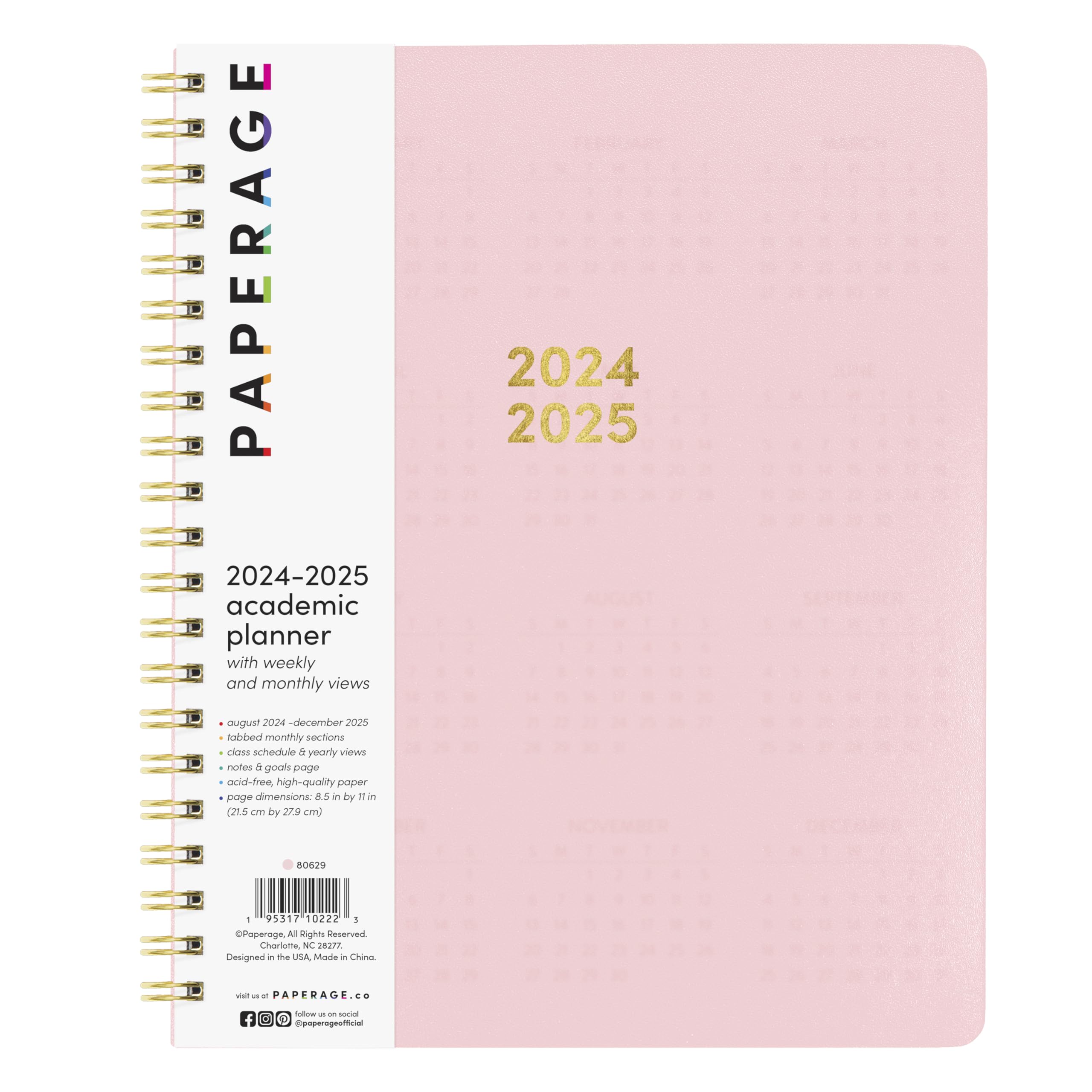 Mua PAPERAGE 17 Month Academic Planner 2024-2025, Weekly & Monthly ...