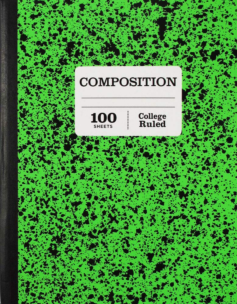 Composition Notebooks Marble Composition Notebook College Ruled 4 Pack Color Green Red Orange 