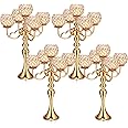Amazon.com: Tioncy 4 Pcs 5 Arm Crystal Candelabra Centerpieces for Tables 21.5 Inch Tall Crystal ...