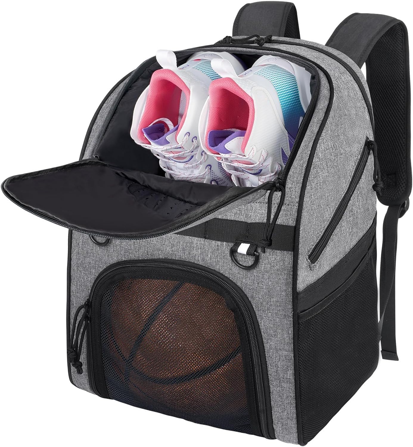 DEEGO Basketball Backpack 40L Large Capacity Sports Bag with Separate ...