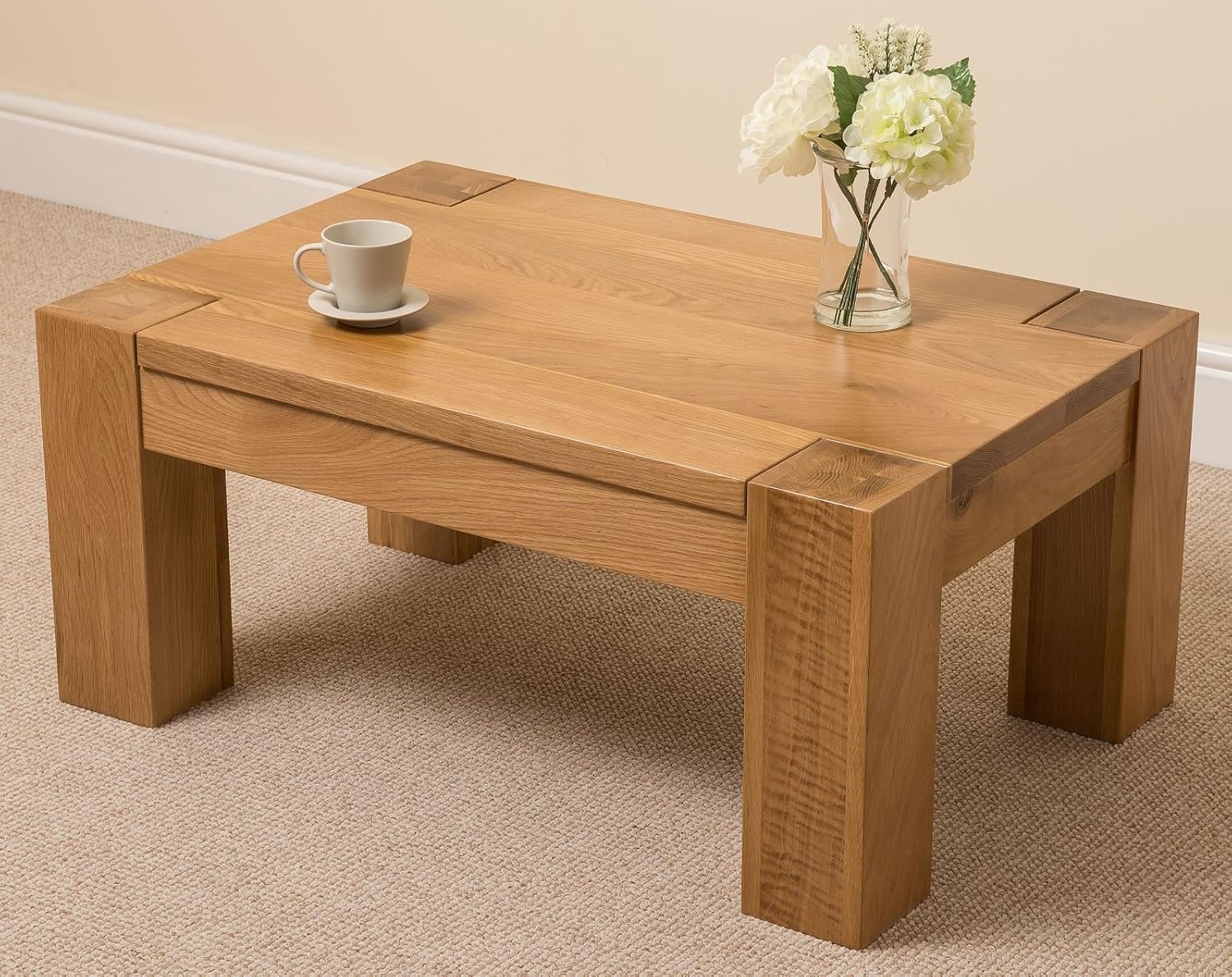 Oak Furniture King Chunky Small Oak Coffee Table Natural Oak Wood Oak Furniture King Chunky Small Oak Coffee Table Natural Oak Wood