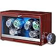 Amazon.com: ANWBROAD Watch Winder 6 Watch Rotator with LED and Super ...