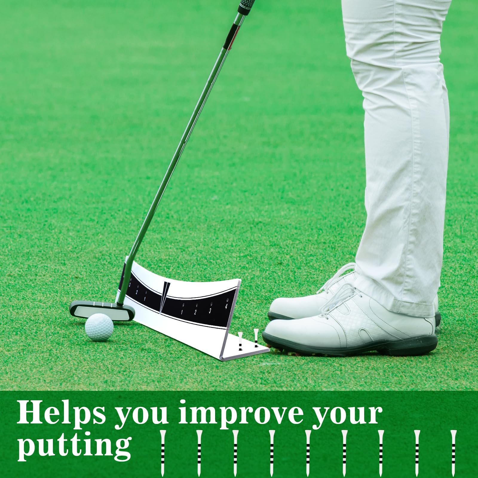 Mua Leyndo Golf 70 Degree Edge Putting Plane Rail Golf Training Aid Set ...