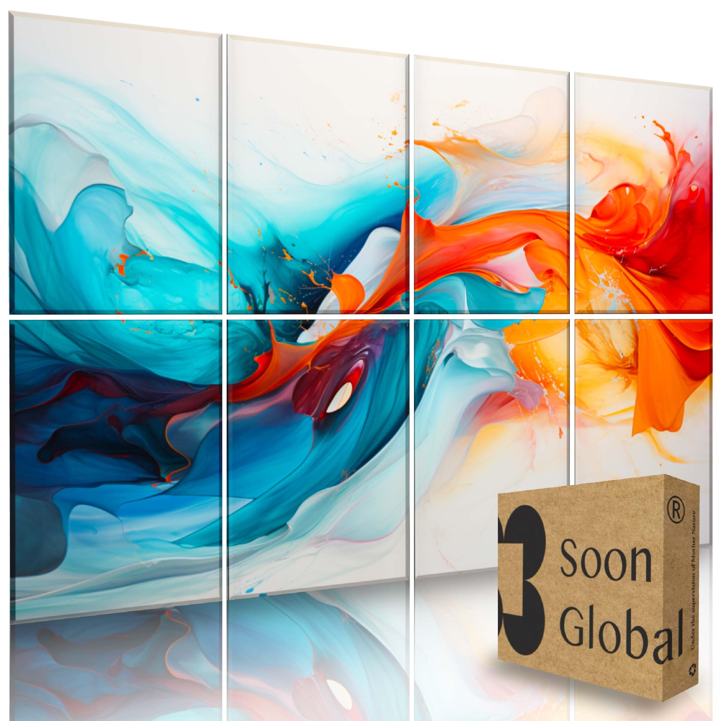 Soon Global 8-Pack Acoustical Wall Panels, Soundproof Wall Panels,48 X ...
