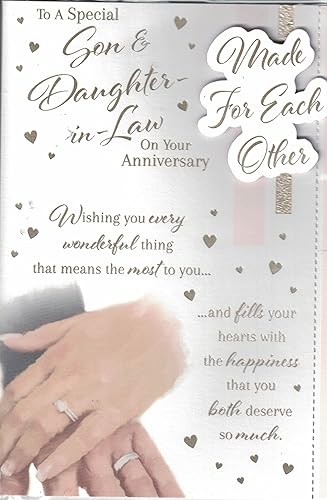 Son Daughter In Law 1st Wedding Anniversary Card With Removable son-daughter-in-law-1st-wedding-anniversary-card-with-removable