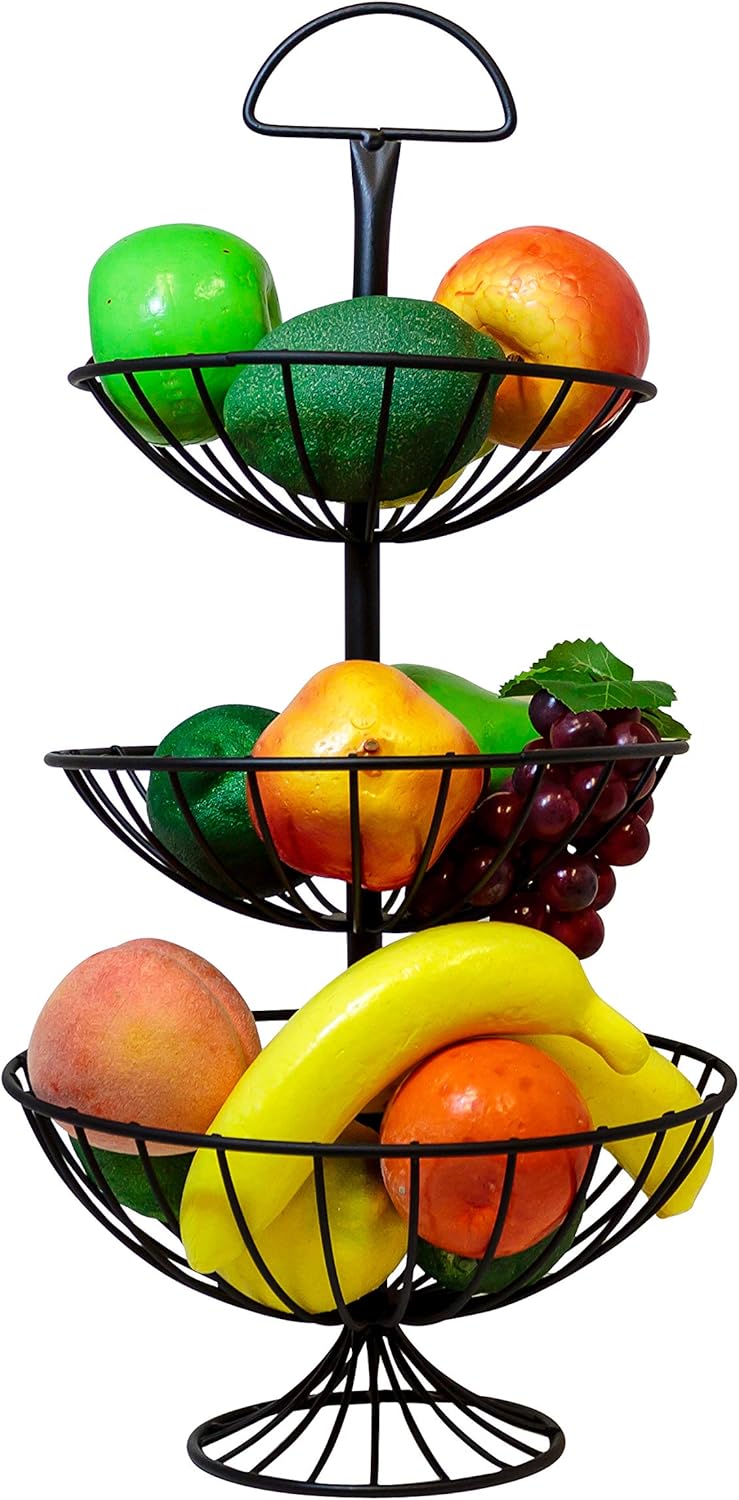 Useful. Nützliche uh-fb177 3 Etagen Dekorativer Obstkorb-Ständer Draht ...