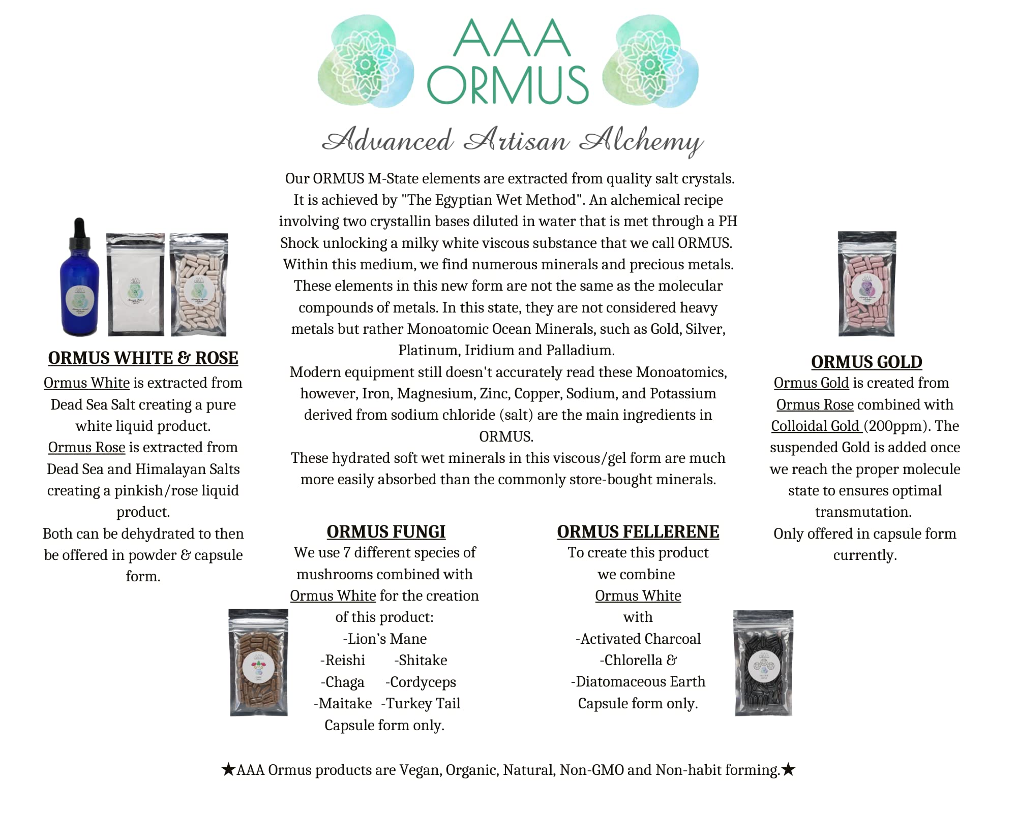 ORMUS Gold - Colloidal Gold Capsules Vegan - Monoatomic Gold Ormus ...