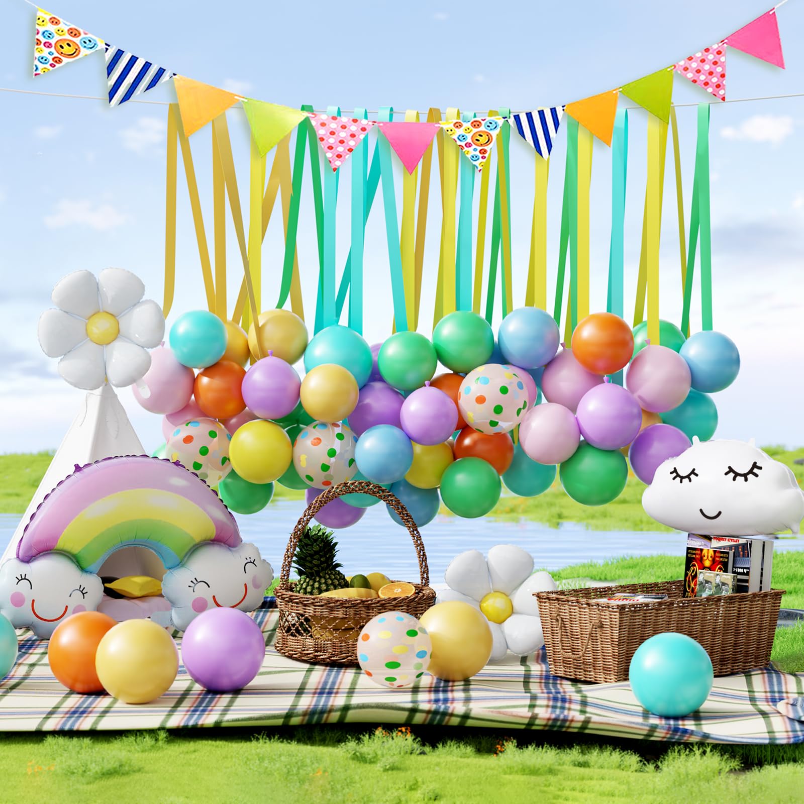 TMBXET Colorful Balloon Garland Arch Kit Birthday Party Decorations ...
