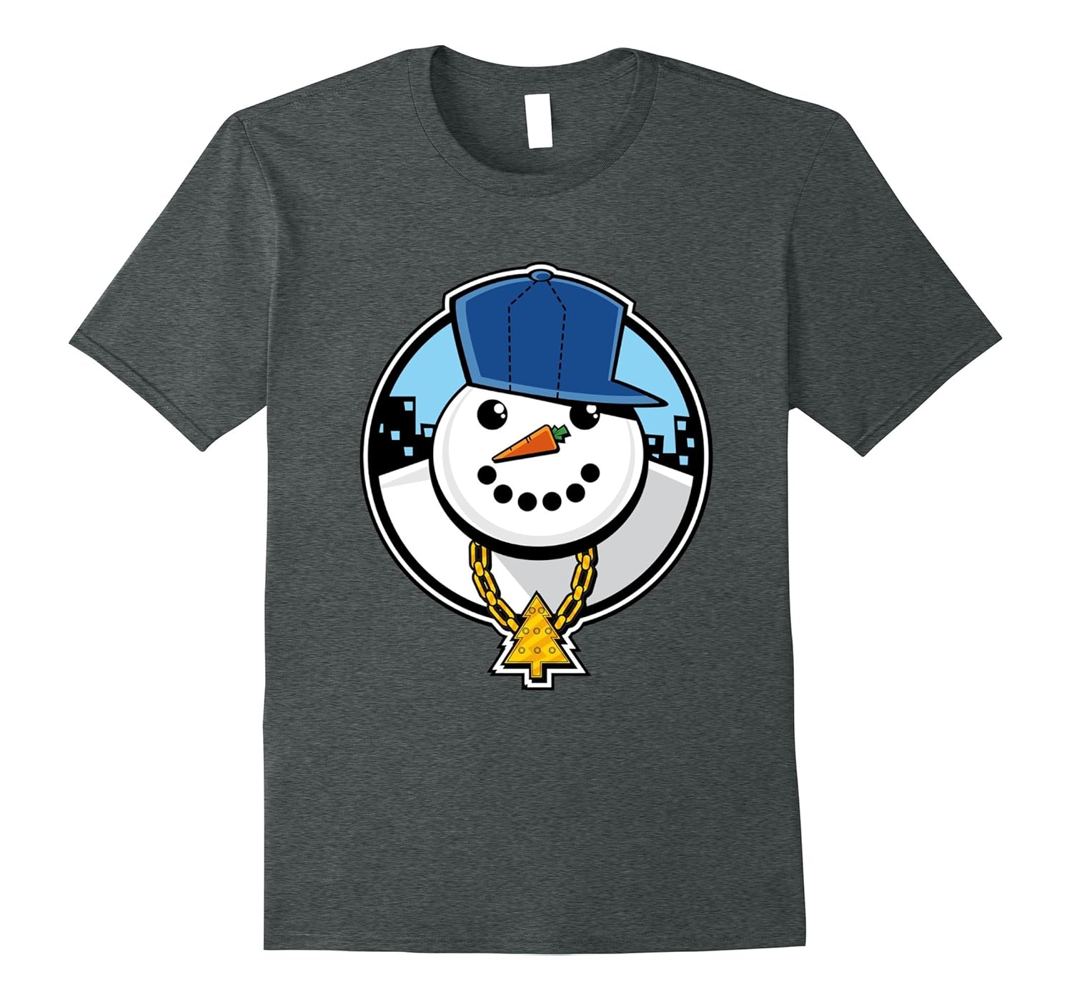 Funny Christmas TShirt Of A Ghetto Snowman TShirt