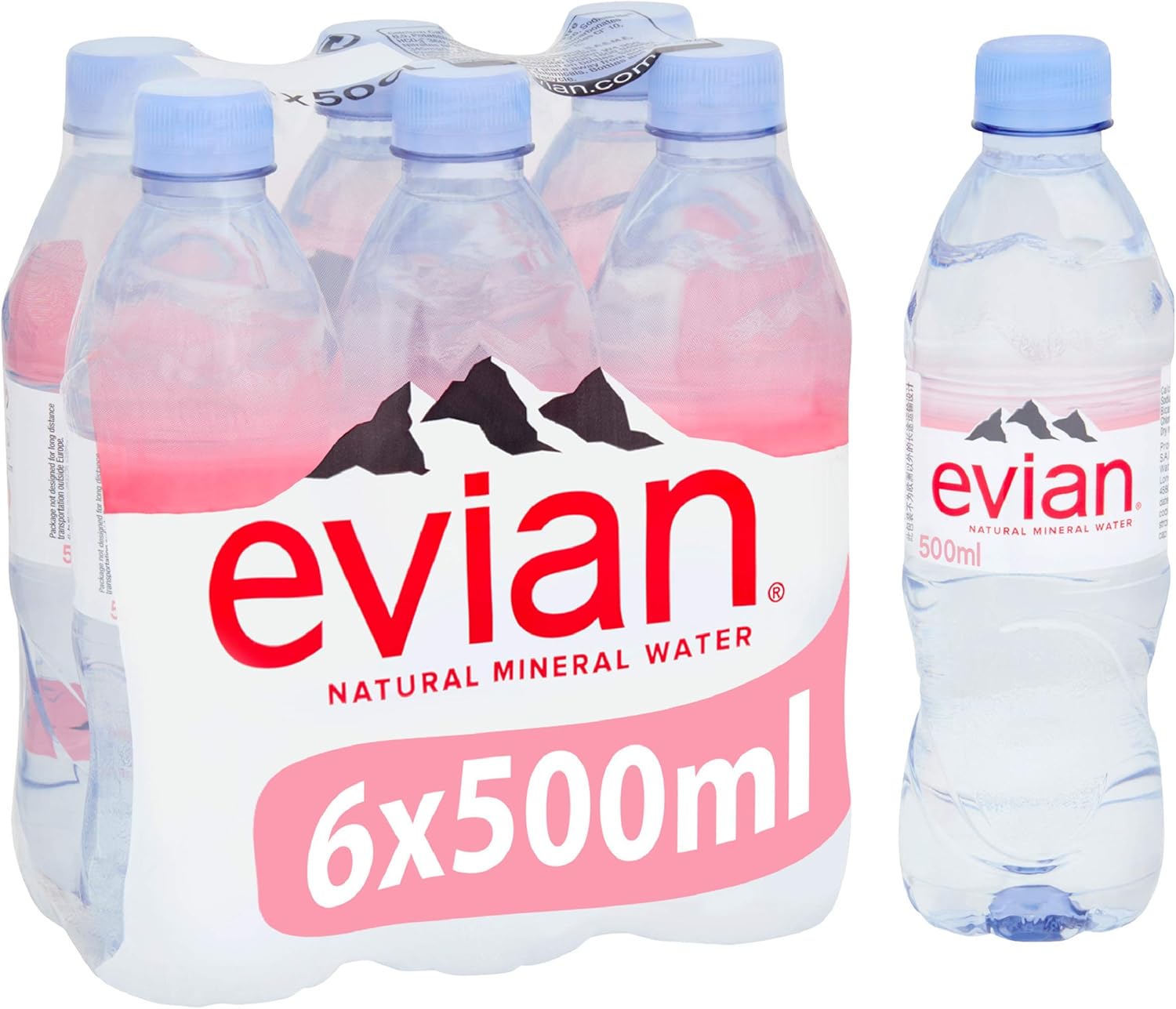 Evian Still Natural Mineral Water, 6 x 50 cl: Amazon.co.uk: Prime Pantry