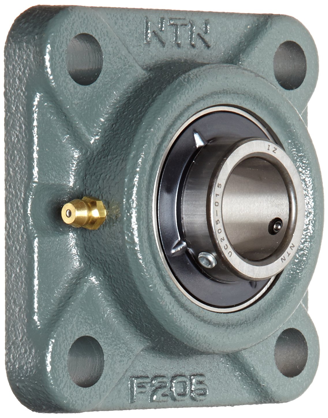 NTN UCF205 015D1 Light Duty Flange Bearing 4 Bolts Setscrew Lock 