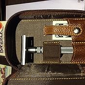 Amazon.com: Genuine Leather Double Edge Safety Razor Zippered Travel ...