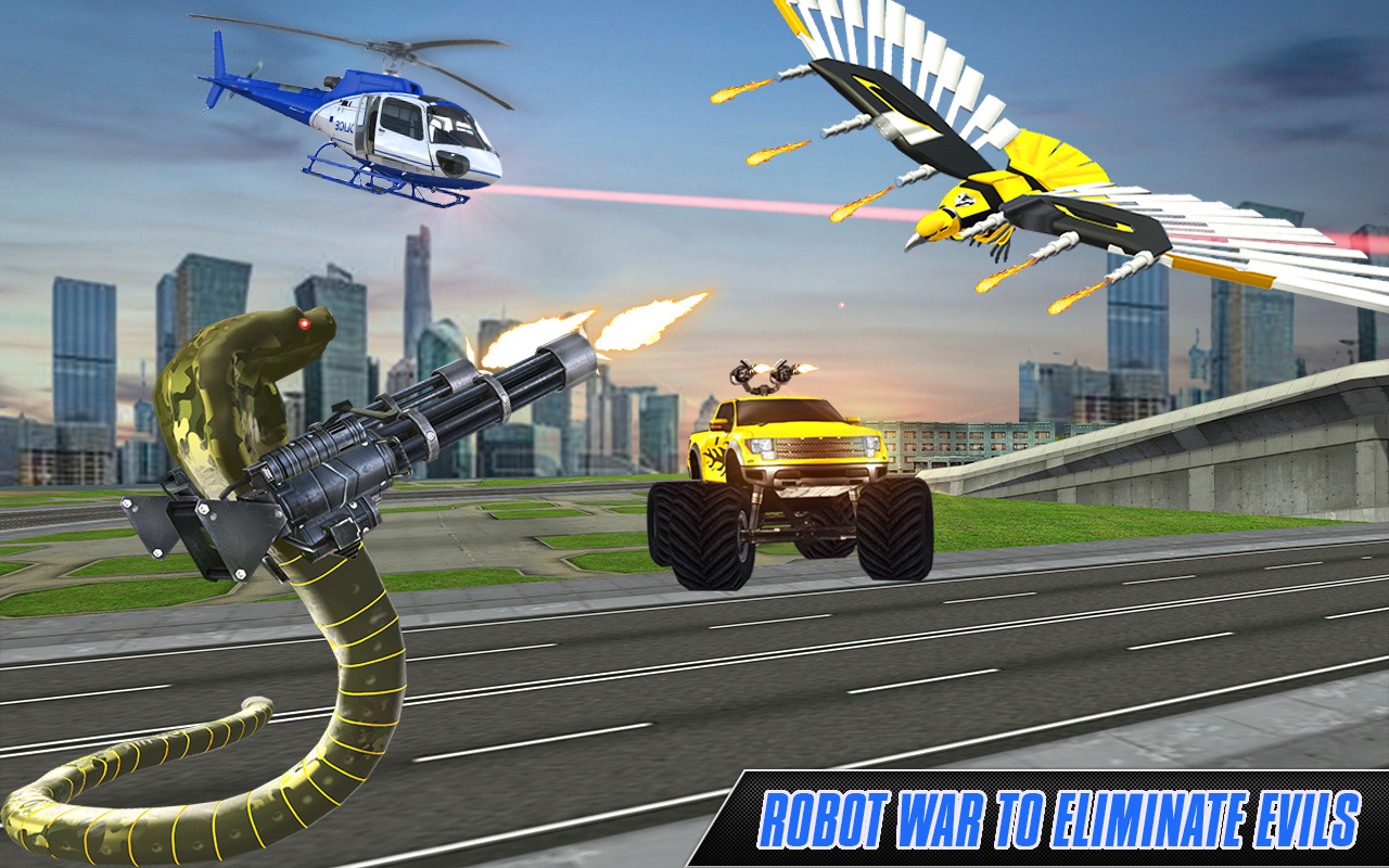 Multi Robot Survival Battle, Multi Robot Transform Wolf, Snake, Falcon ...