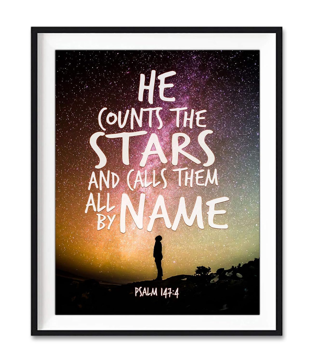 Amazon.com: He Counts the Stars and Calls Them All By Name, Psalm 147:4 ...