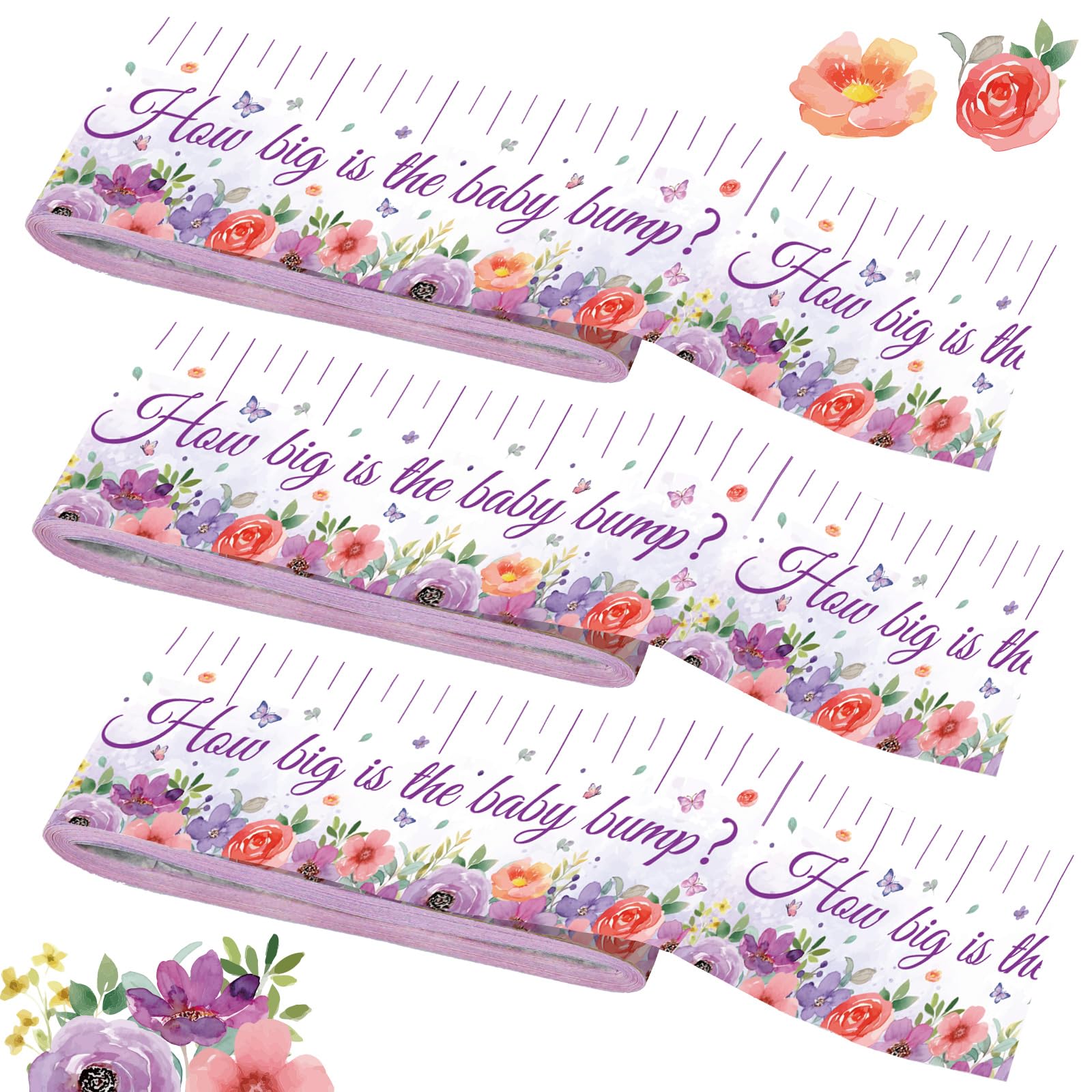 gisgfim 150ft Baby Shower Games Belly Measuring Tape for Baby Shower ...