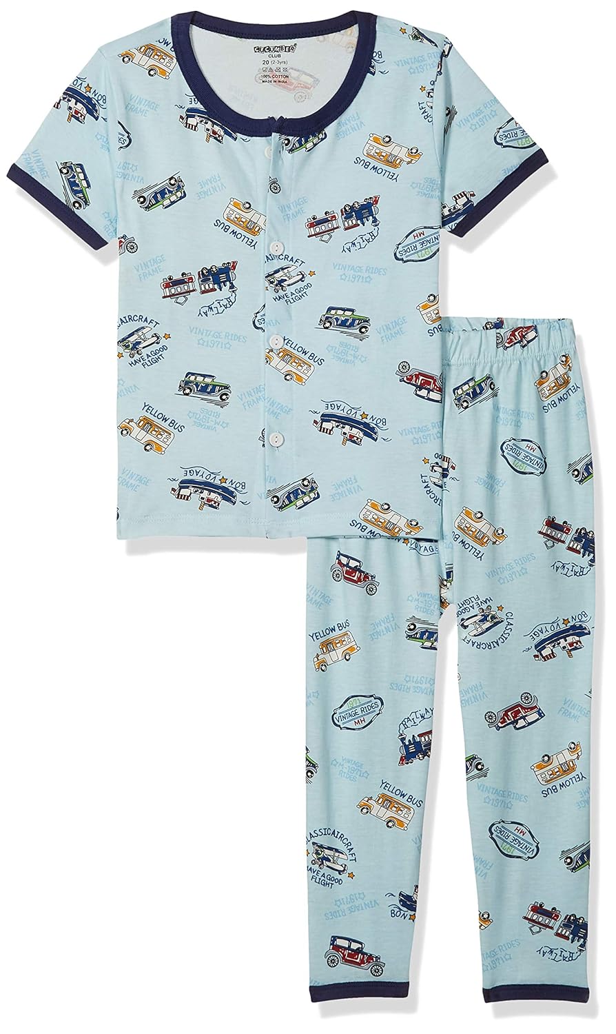 Buy CUCUMBER Baby Boys Regular Night Suit NS192 light Blue 20 At buy-cucumber-baby-boys-regular-night-suit-ns192-light-blue-20-at