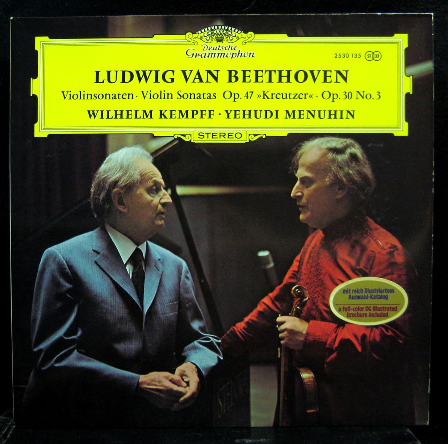 2530 135 WILHELM KEMPFF / YEHUDI MENUHIN Beethoven Violin Sonatas LP ...