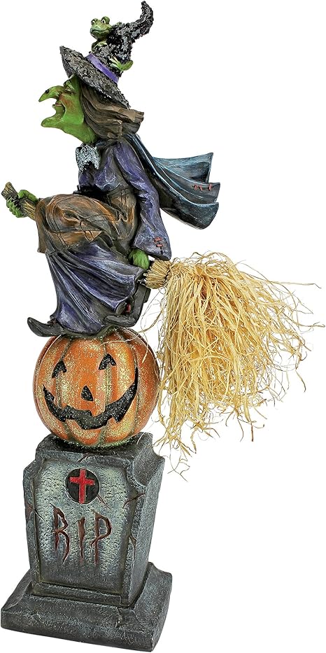 The Witches Midnight Halloween Ride Statue - Witch Statue - Halloween ...