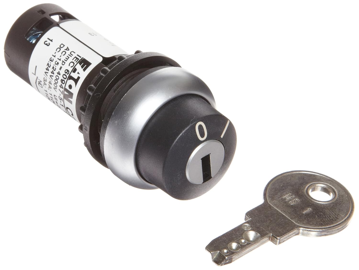 DPST-2 NO Contacts Silver Bezel Momentary Operation 3 Positions Eaton C22-WS3-MS1-K20 Key ...