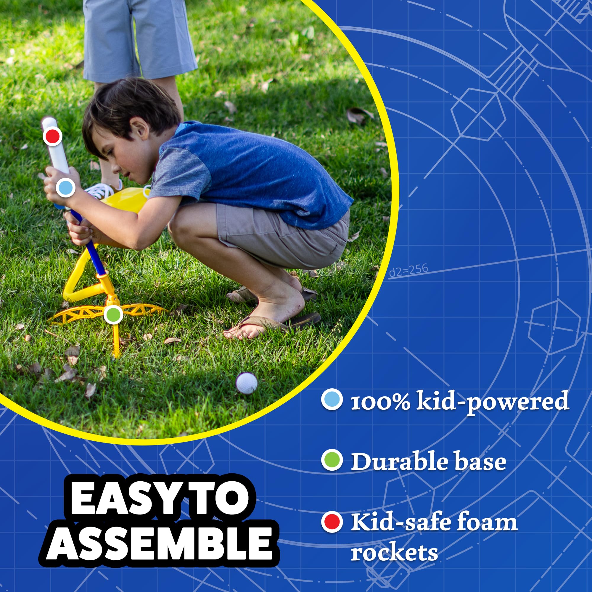 Mua Stomp Rocket Jr Glow Rocket Launcher for Kids - 4 Glow-in-The-Dark ...