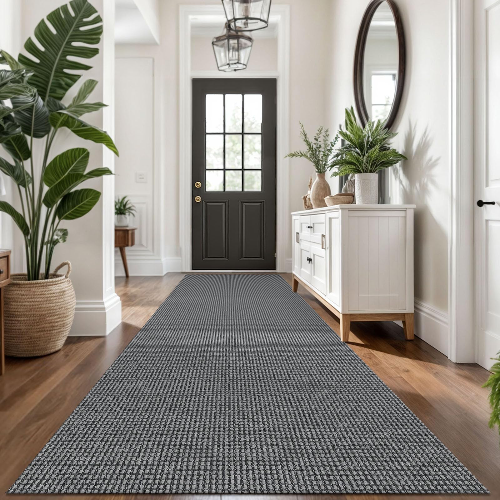 KOZYFLY Extra Long Runners for Hallways 3x14 ft Washable Kitchen Runner Non Slip Rubber Backed ...