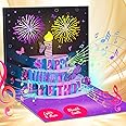 Amazon.com: IBBWB 3D Pop Up Firework Birthday Cards - DIY age, Musical ...