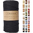 Amazon.com: Natural Cotton Macrame Cord Rope - 4mm 1/6inch 110 Yards ...