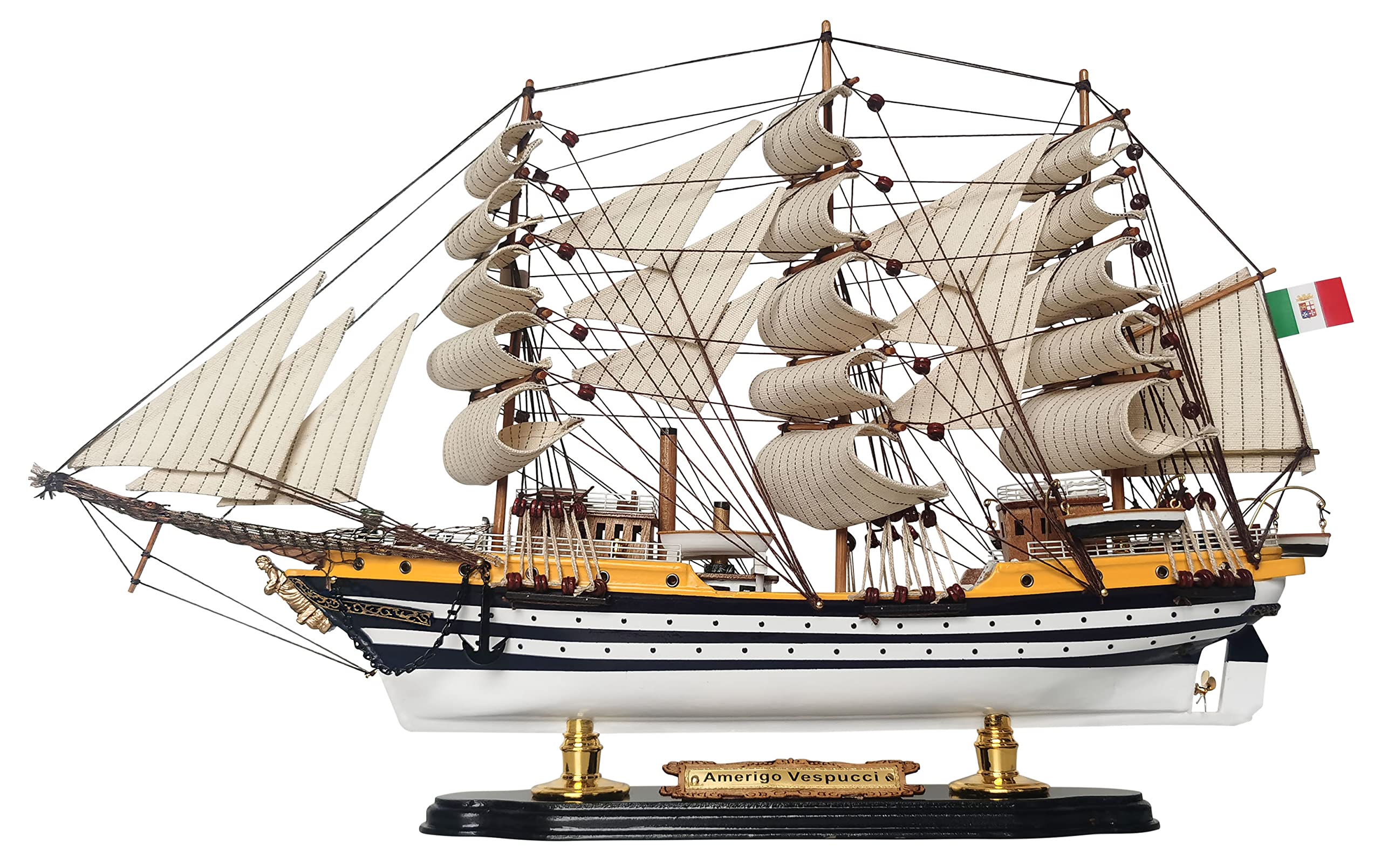 SAILINGSTORY Wooden Model Ship Amerigo Vespucci 1/190 Scale Replica ...