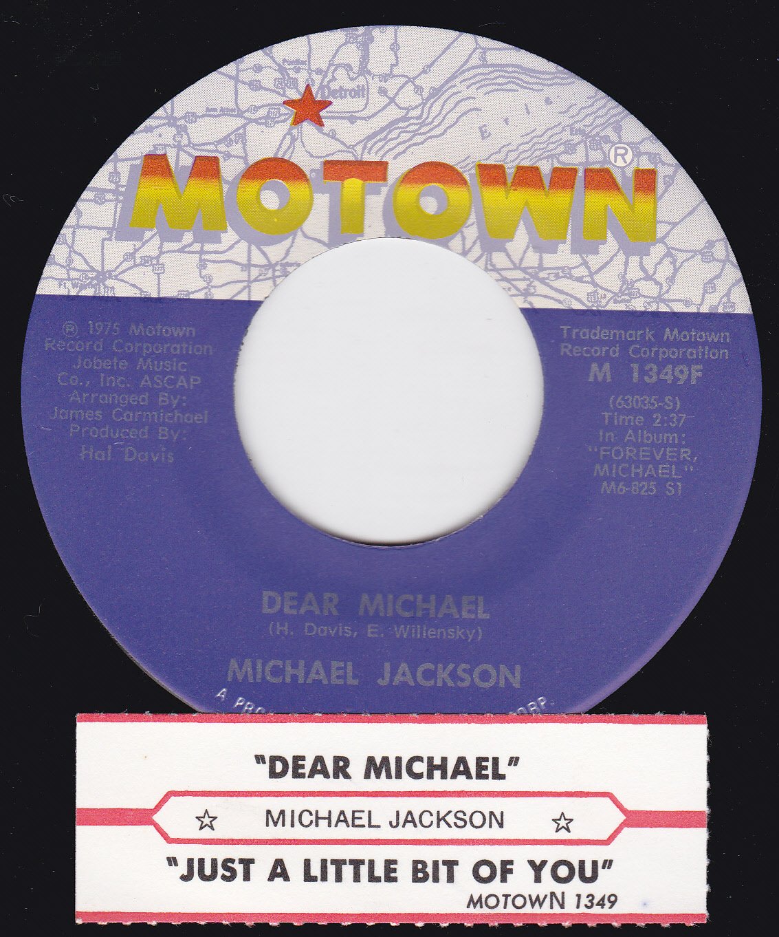 Michael Jackson - Dear Michael/Just A Little Bit Of You (NM 45 rpm ...