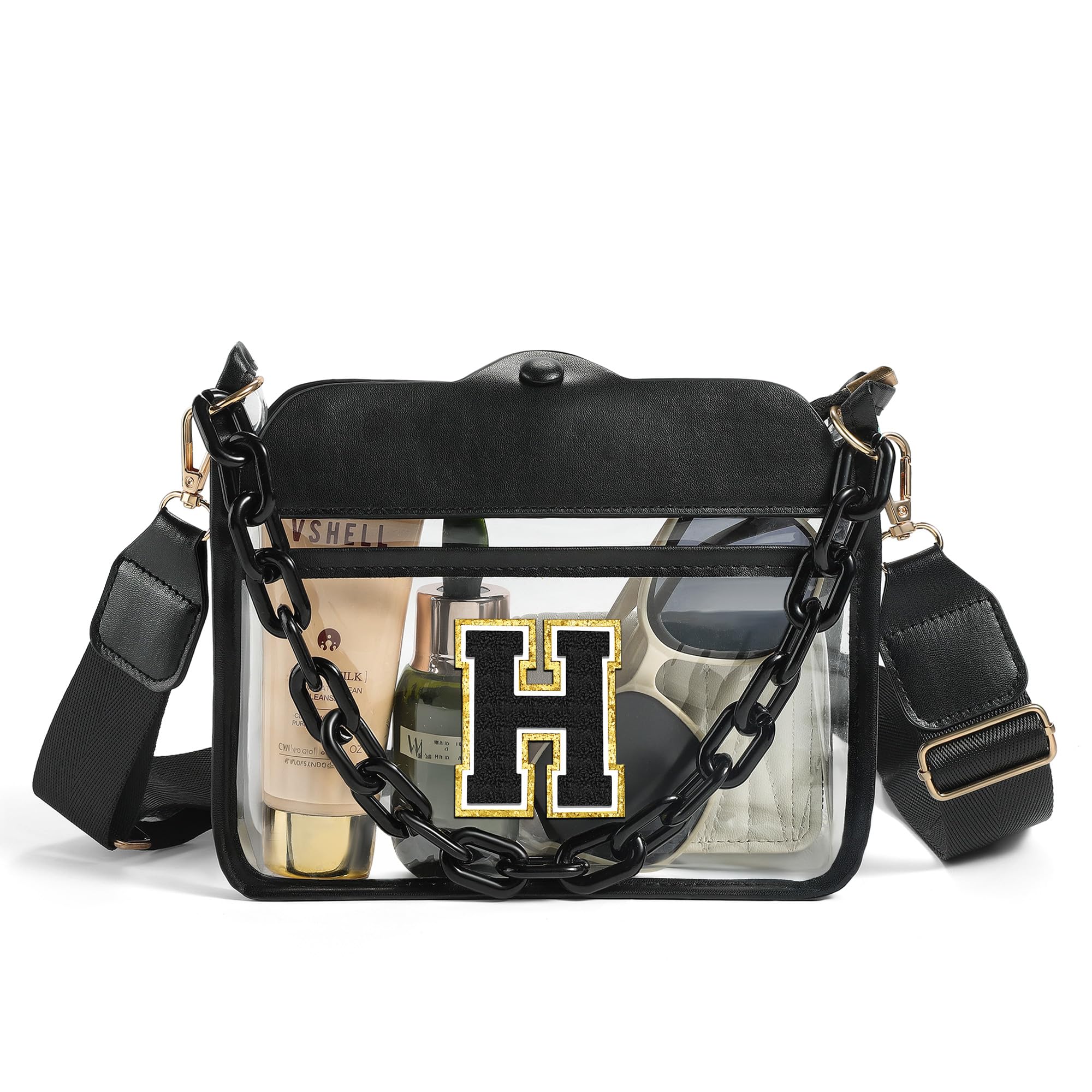 YOOLIFE Initial Clear Bag for Stadium Events Clear Bag Stadium Approved ...
