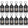 Amazon.com: Reperla 12-Pack Mini Lanterns, LED Small Candle Lanterns ...