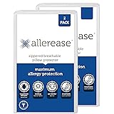 Amazon.com: AllerEase Maximum Allergy Pillow Protector, Standard/Queen - 2 Pack : Home & Kitchen