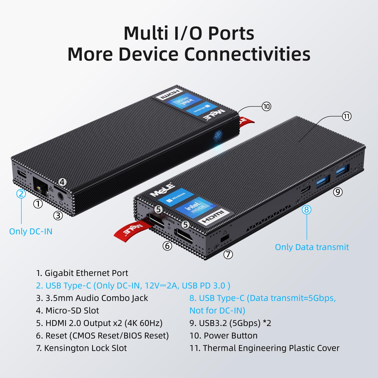 Mua MeLE PCG02 Pro Fanless Mini PC Stick J4125 8GB 128GB Micro Computer ...