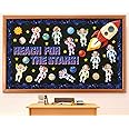 Amazon.com : Naozinebi Outer Space Bulletin Board Set Space Themed ...