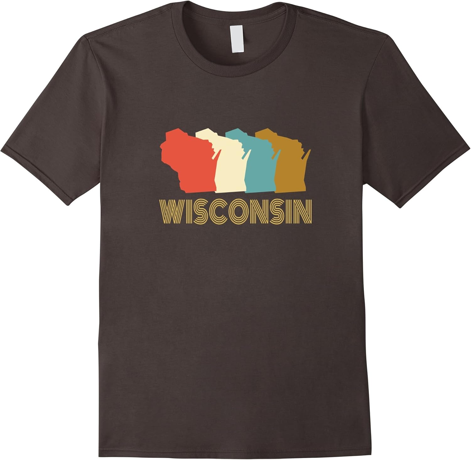 Amazon.com: Vintage Wisconsin T-shirt, I Love Wisconsin Map Shirt: Clothing