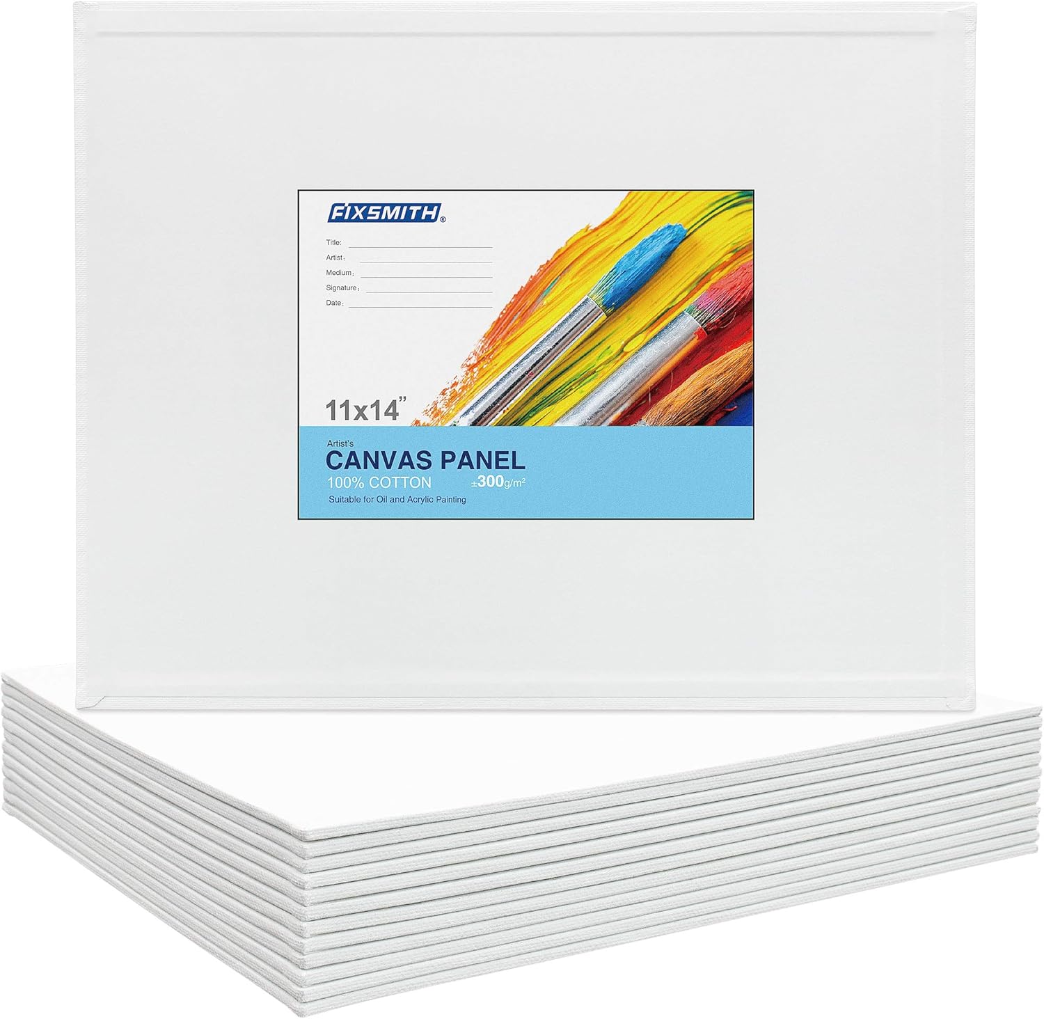 FIXSMITH-Painting-Canvas-Panels,11x14 Inch Canvas Board Super Value 12 ...