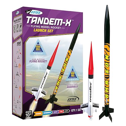 Estes 1469 Tandem X Rocket Launch Set Prebuilt Beginner Flying Rocket